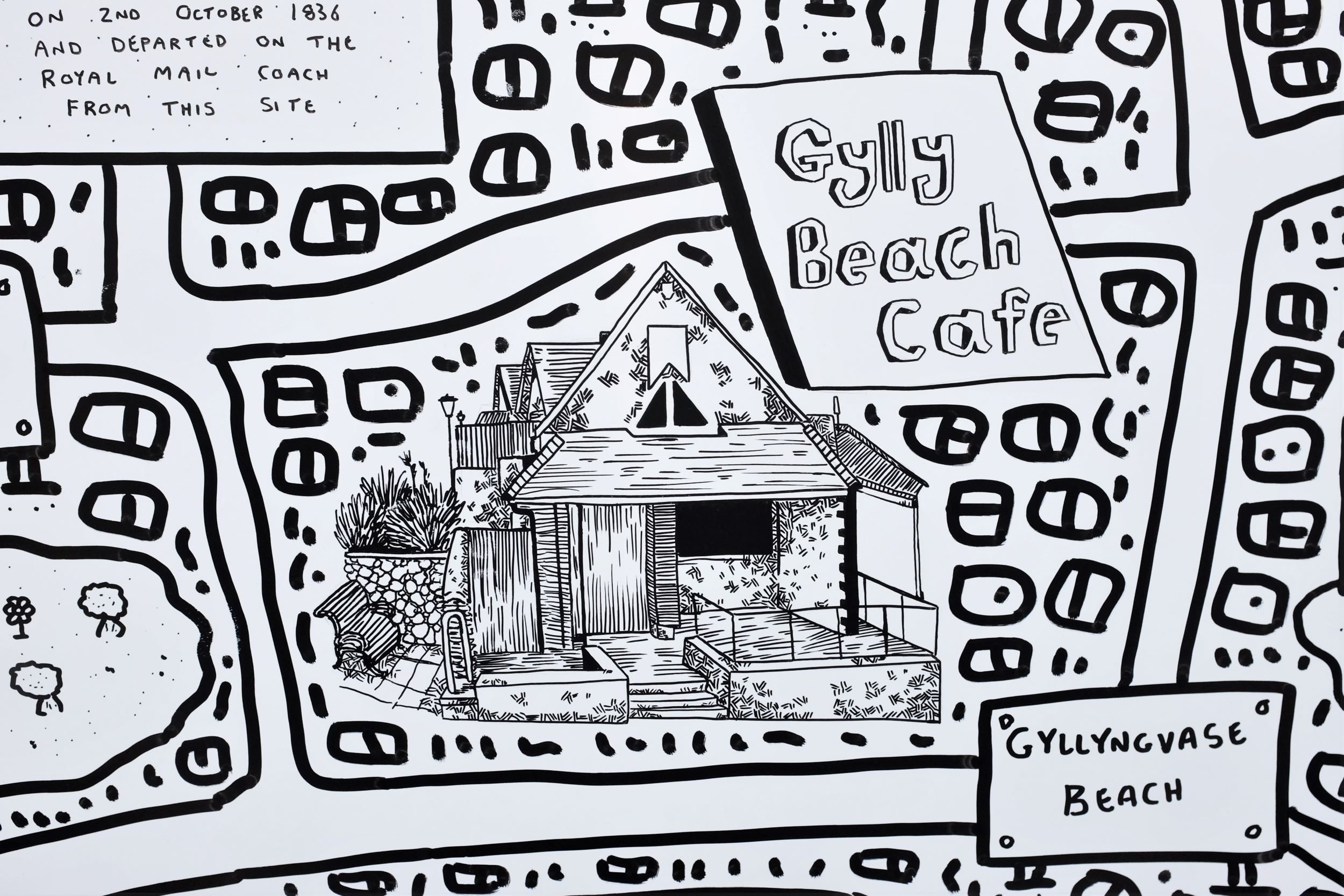 Students create mural with Dave Draws for Red Bull Doodle Art ...